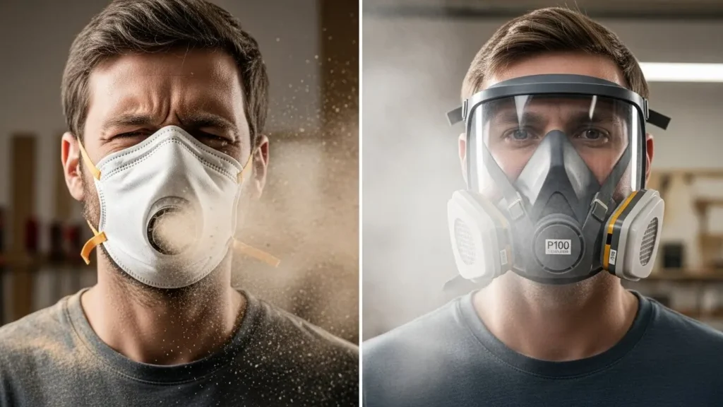 Dust Mask vs Respirator: Best Choice for Woodworking Safety | Tools Mirror